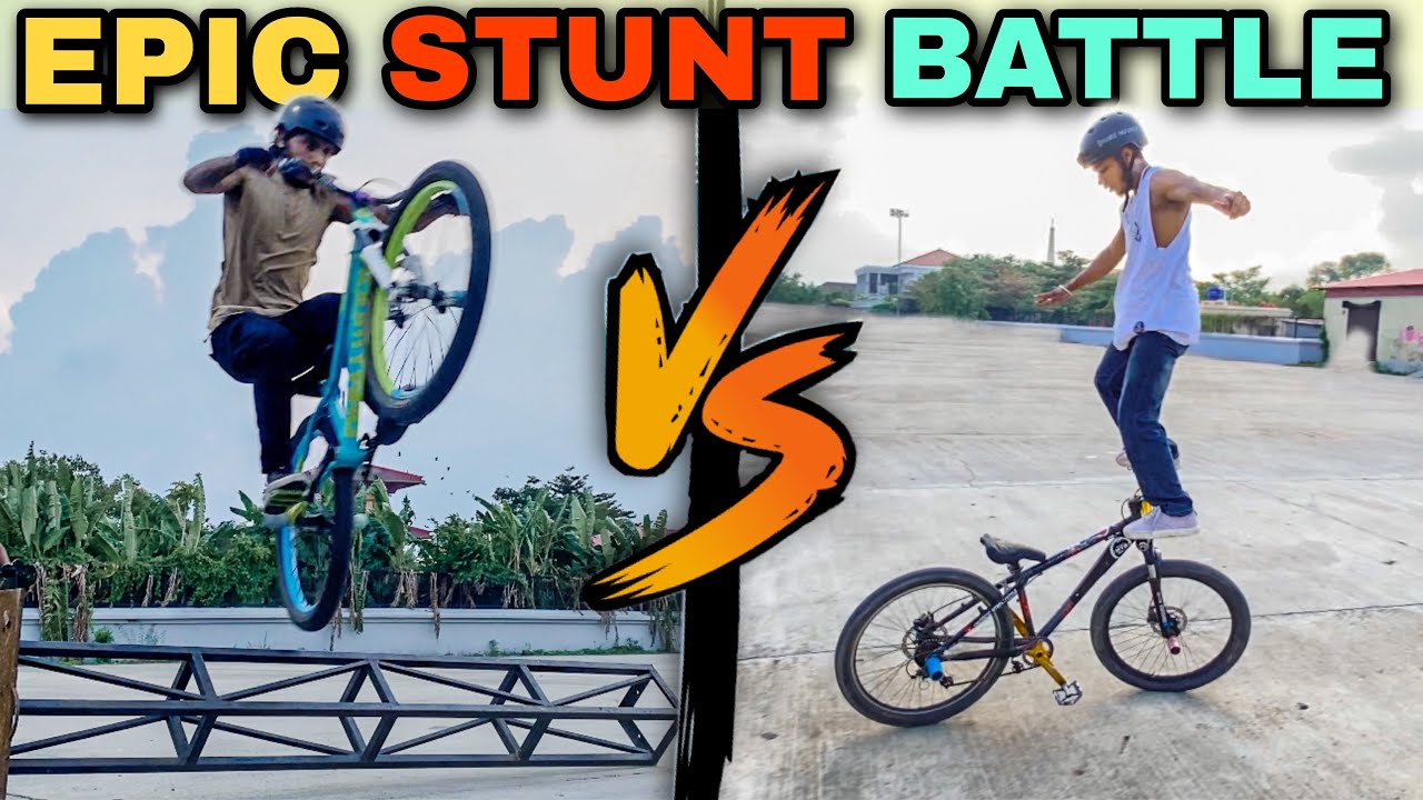 Epic Cycle Stunt Challenge😱| Who Will Win? | Must watch! - YouTube