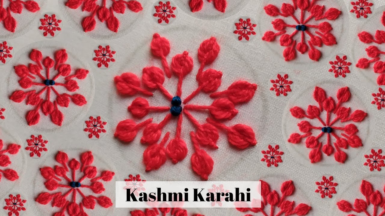 Kashmiri Karahi - Hand Embroidery Full Tutorial - YouTube