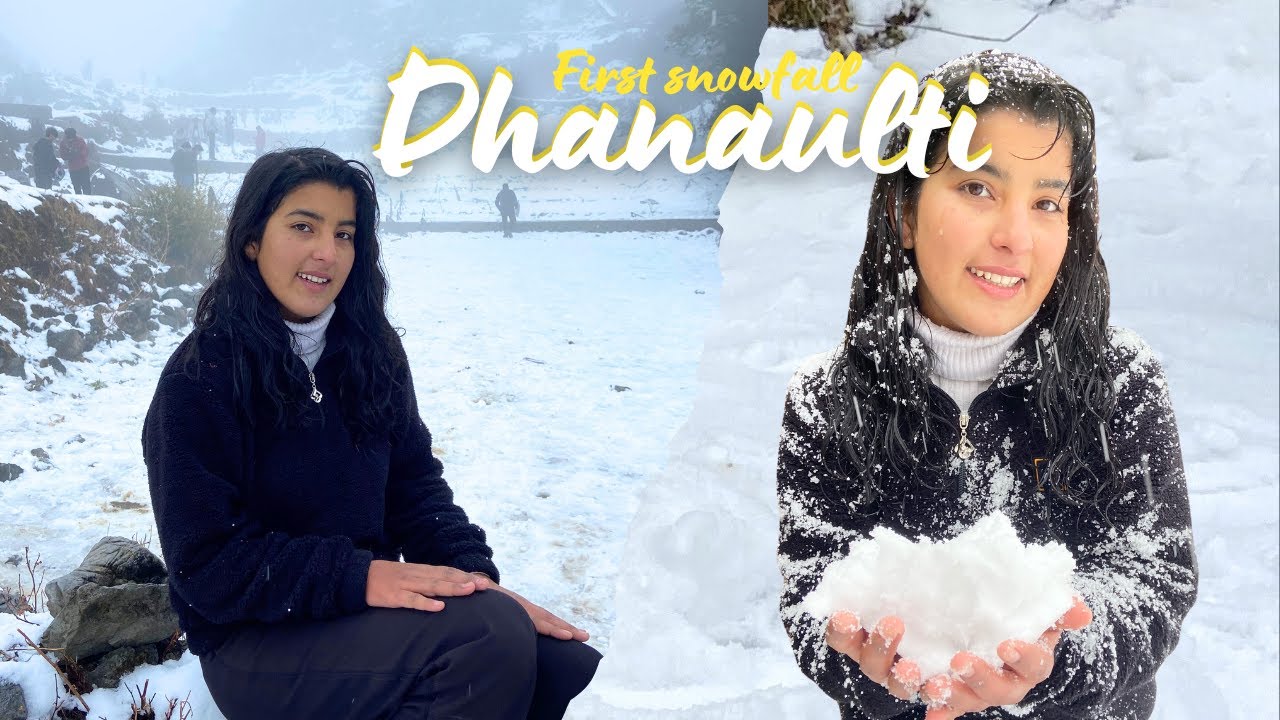 Experience the Snowfall in Dhanaulti Uttarakhand 2024 ️A Beautiful Hill ...