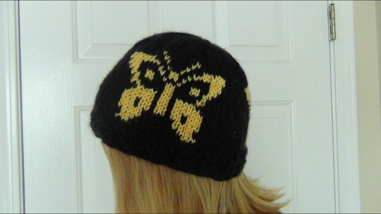 How to Knit a Hat with Butterflies - YouTube