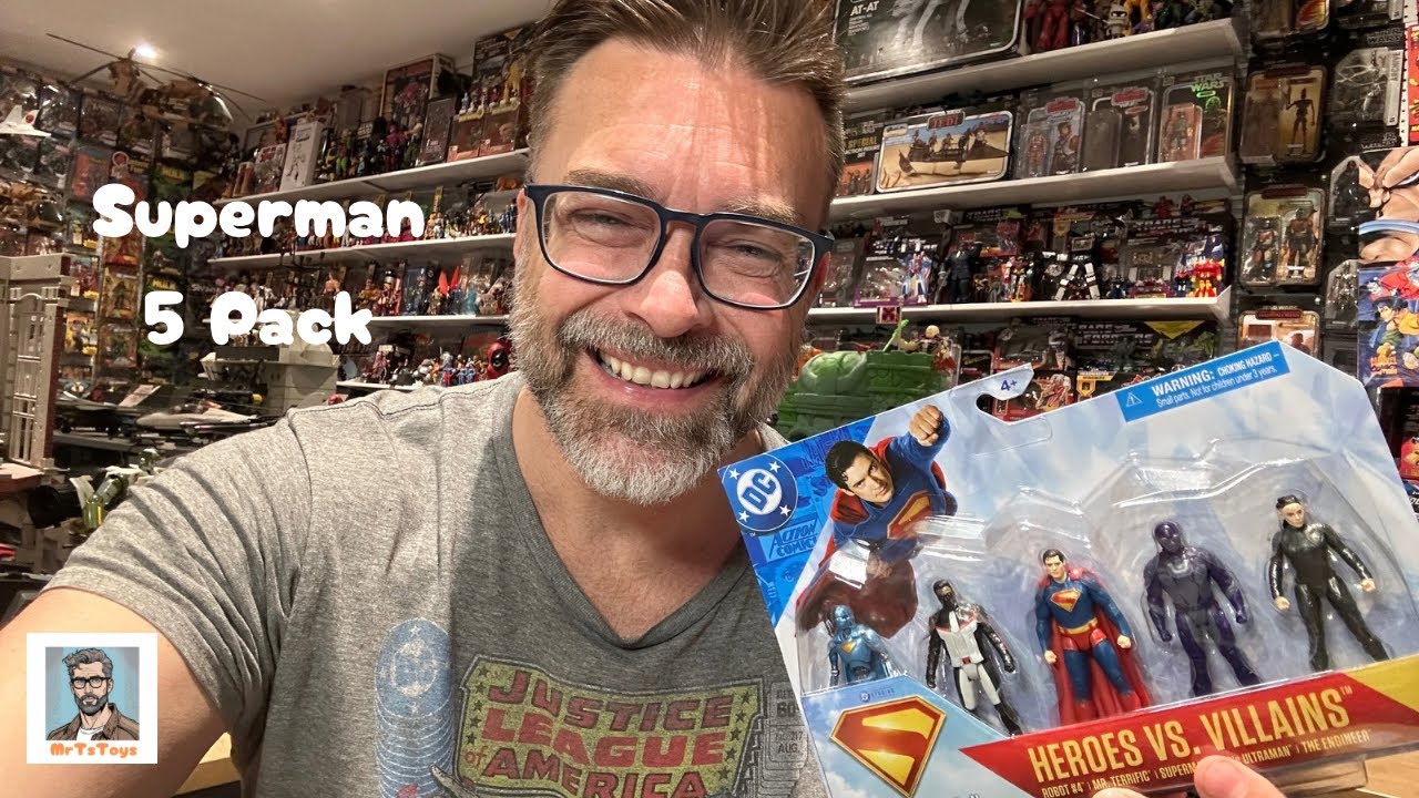 DC Superman Movie Action Figure 5 Pack Unboxing - YouTube