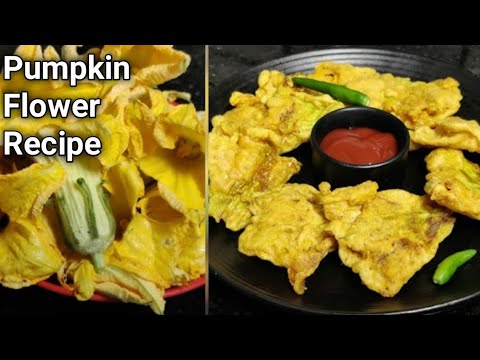 Pumpkin Flower Recipe | Kaddu Phool Pakoda | Kaddu Phool Pitha | New ...