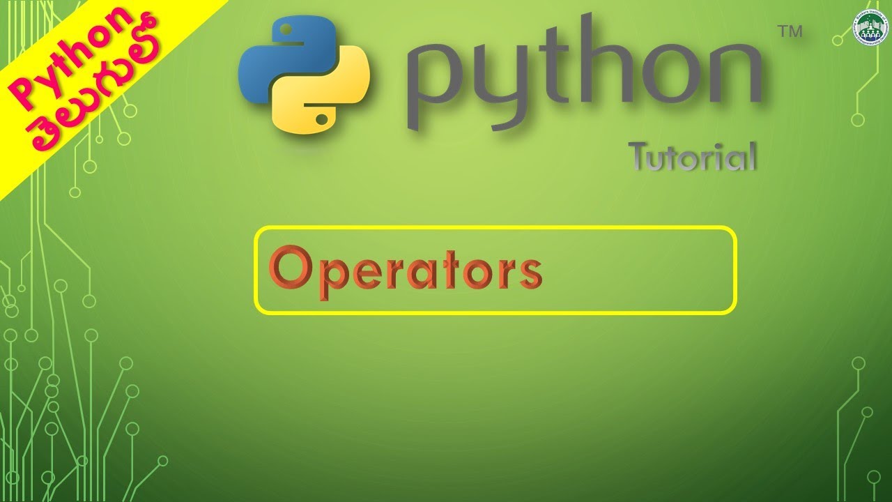 Python Tutorial 8/30: Operators - YouTube