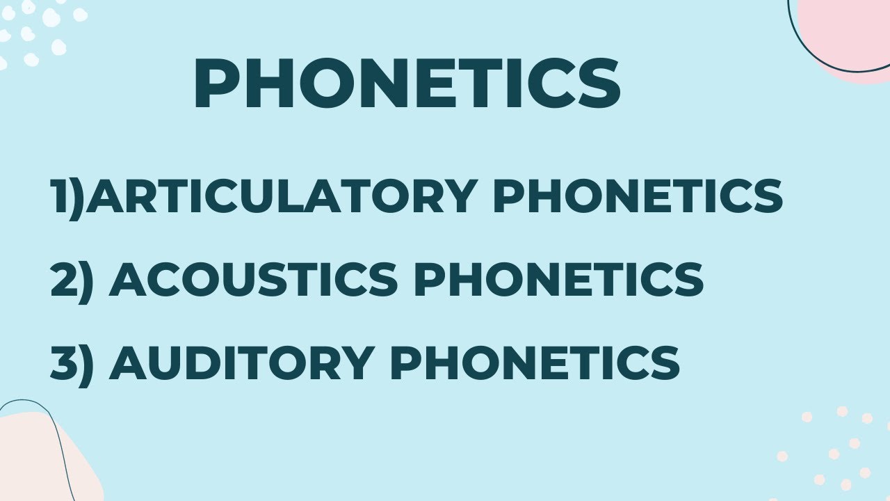 Auditory Phonetics