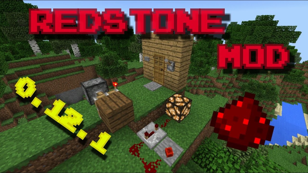 REDSTONE MOD! By Byteandahalf! [0.12.1] | Mod Review! - YouTube