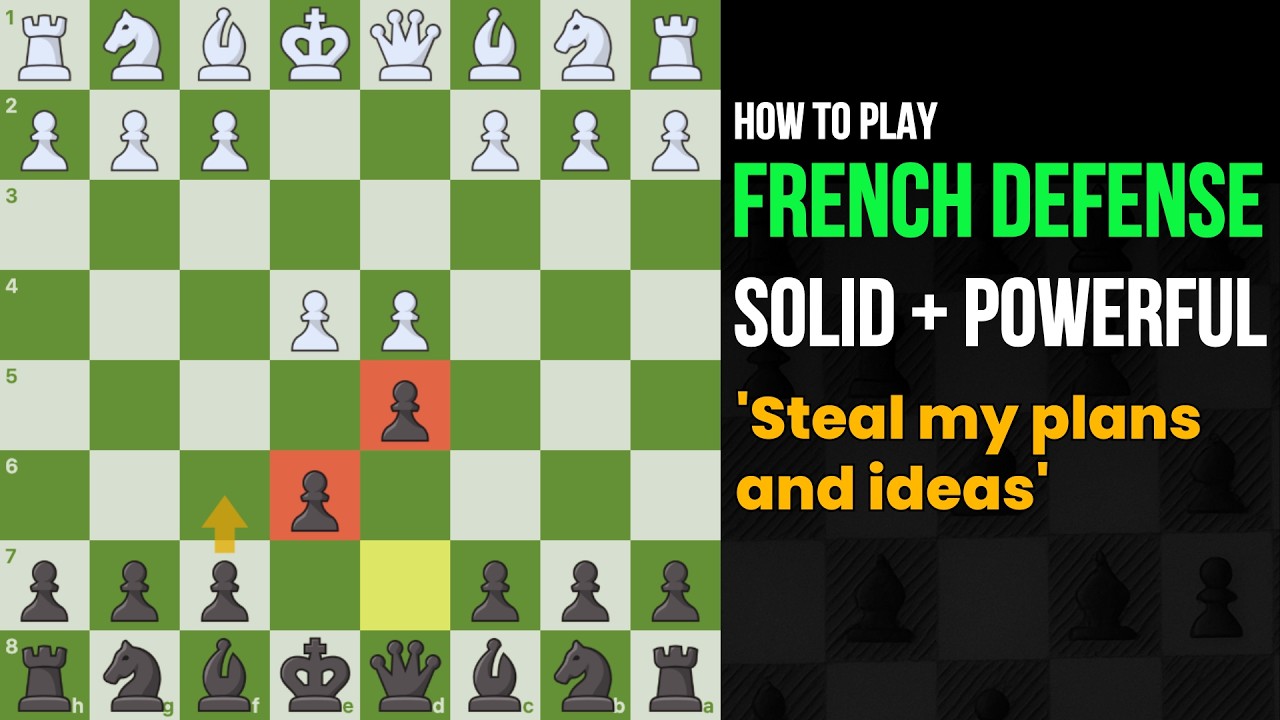 How to Play French Defense (Full Guide for Players Under 1500) - YouTube