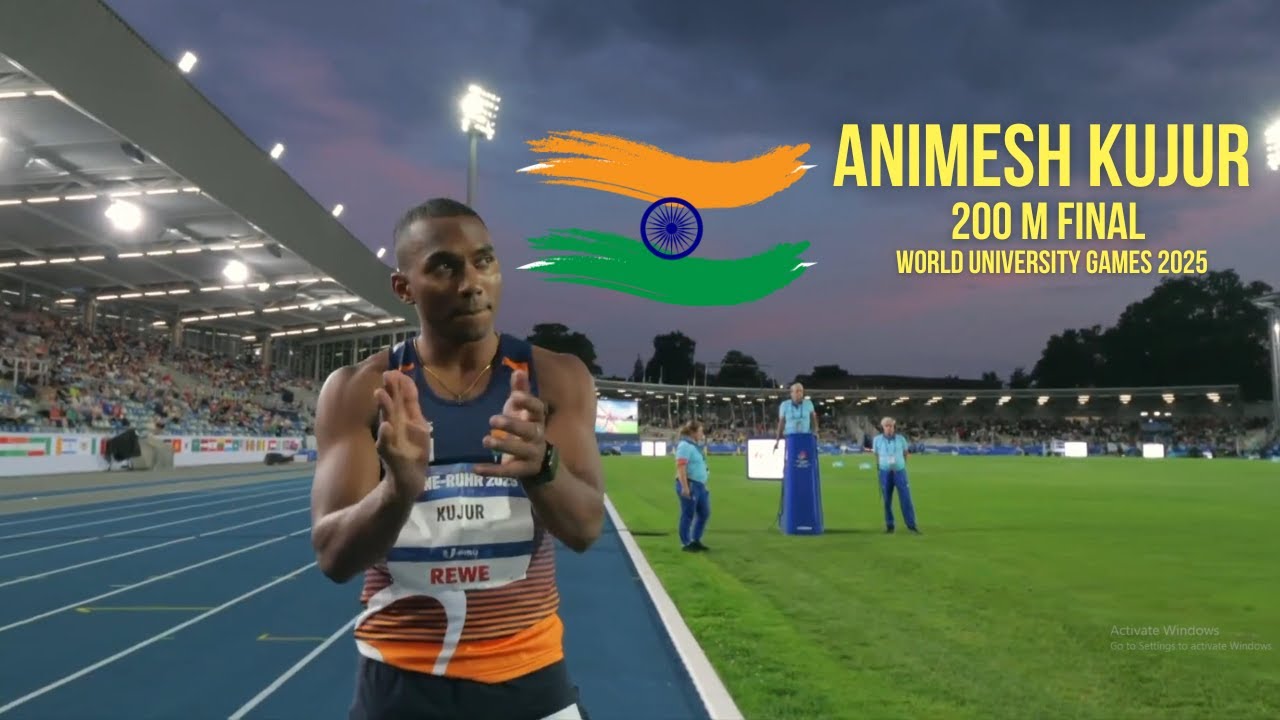 🇮🇳🇮🇳Animesh Kujur at World University Games 2025 200 meter Final - YouTube