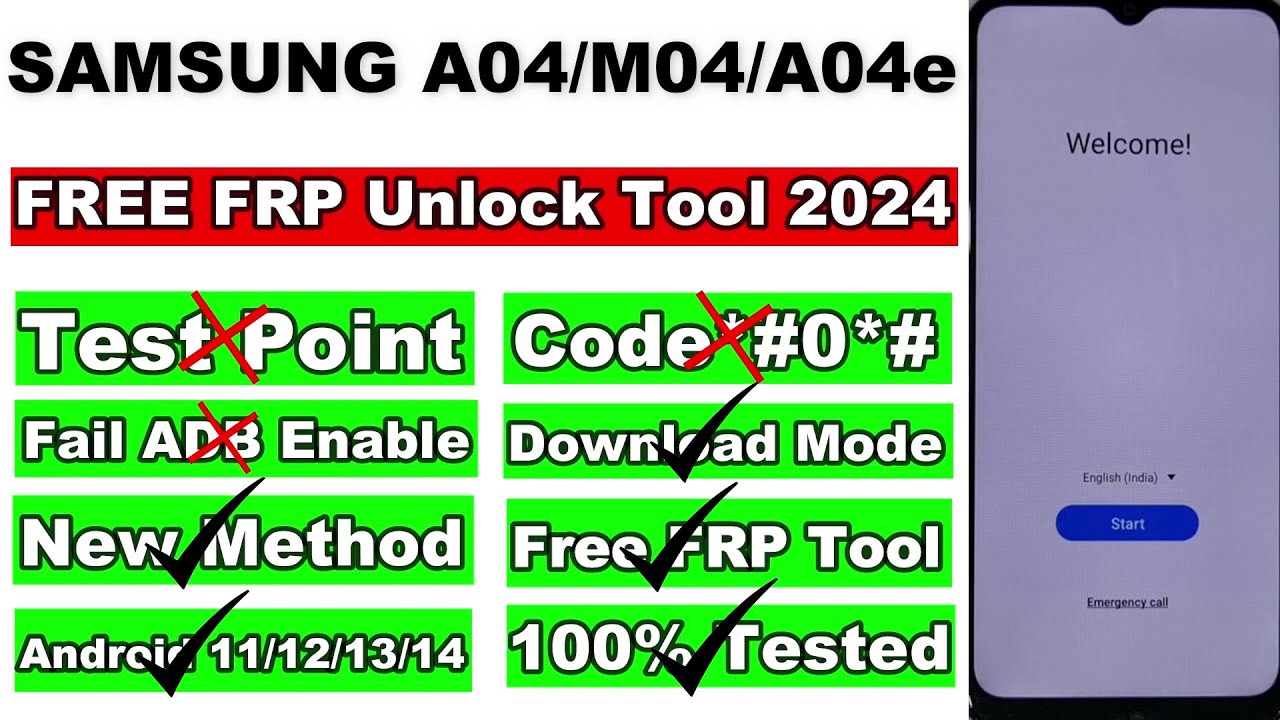 Samsung A04/M04/A04e FRP Bypass With PC | FREE FRP Unlock Tool 2024 No ...