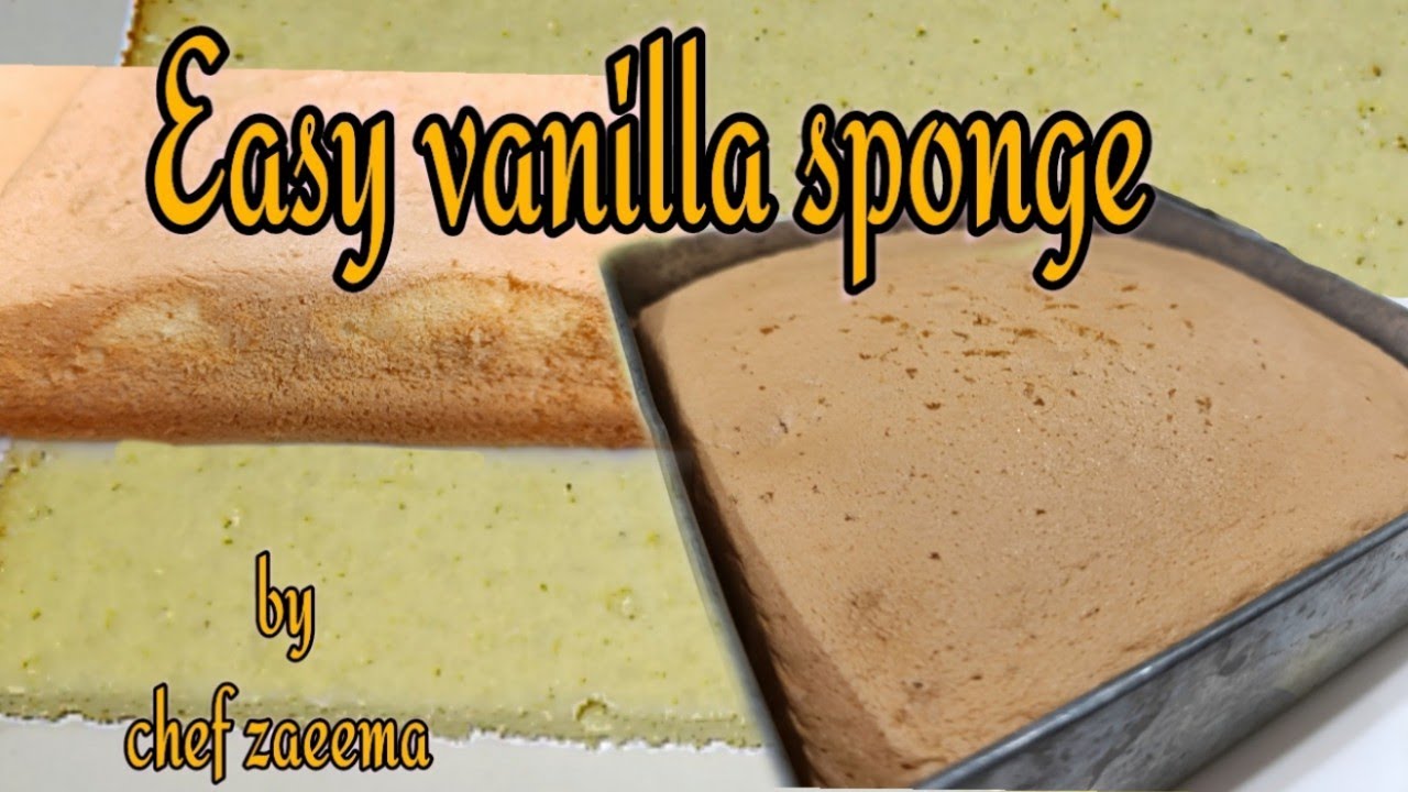Easy vanilla sponge cake ( for many flavours) - YouTube
