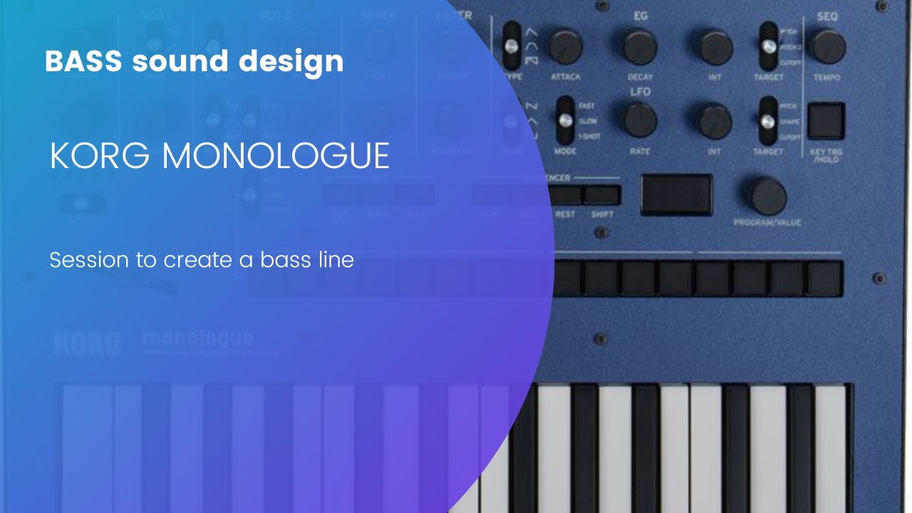 BASS sound design | Korg Monologue | No talking - YouTube