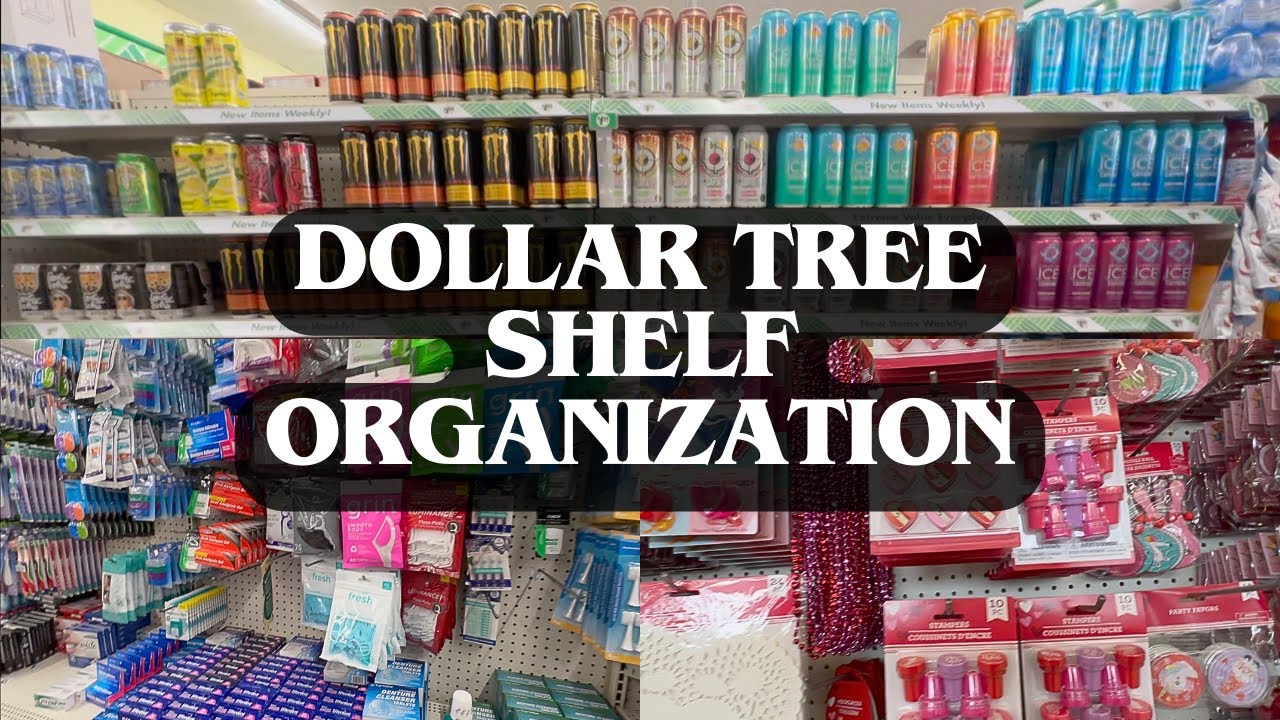 ASMR - Shelf Organization at Dollar Tree 💸 🛒 (Valentine's Day, Energy ...