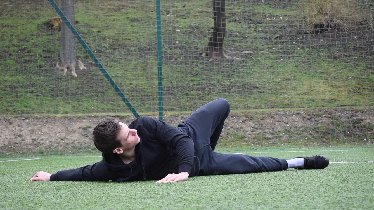 Prone Lying Single Arm Chest Stretch - YouTube