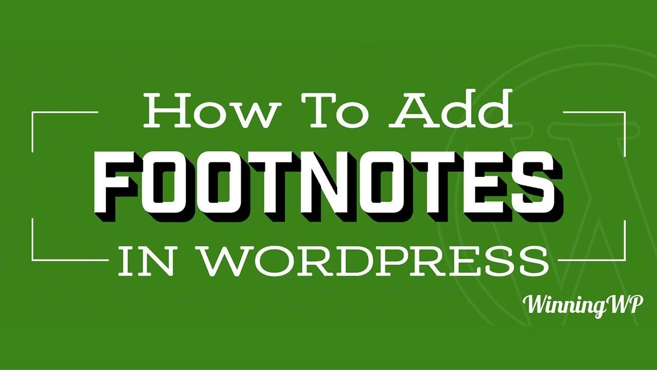 How To Add Footnotes To A WordPress Post Or Page (Step by Step) - YouTube