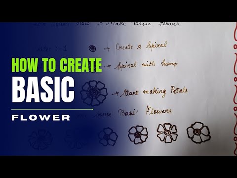 how to make Basic flowers|Basic flowers|Beginners Mehendi tips|Mehendi ...