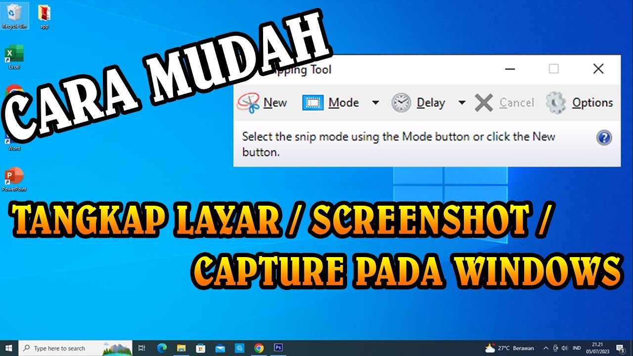 Cara Mudah Tangkap Layar / Screenshot / Capture pada windows - YouTube