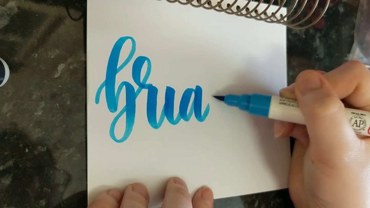Brianna - modern calligraphy name - YouTube