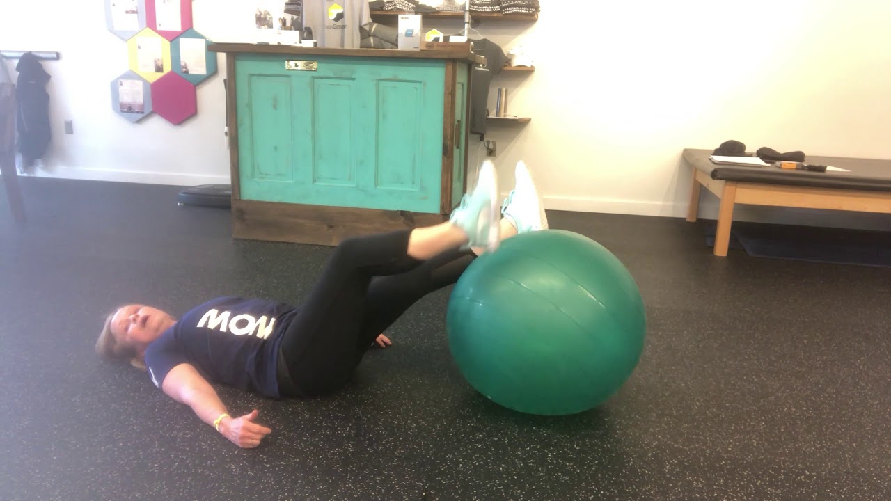 Stability Ball Hip Extension With Rotation - YouTube