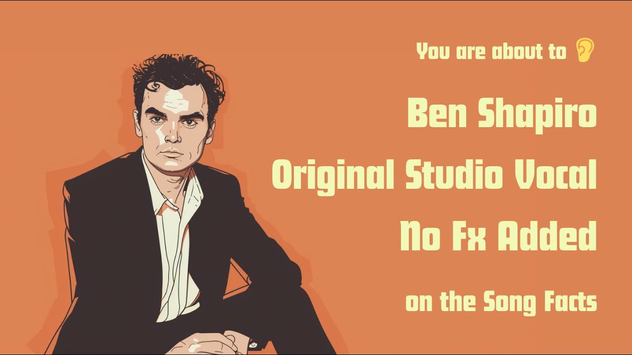 Studio Vocal : Ben Shapiro - Facts | Acapella Track No FX - YouTube