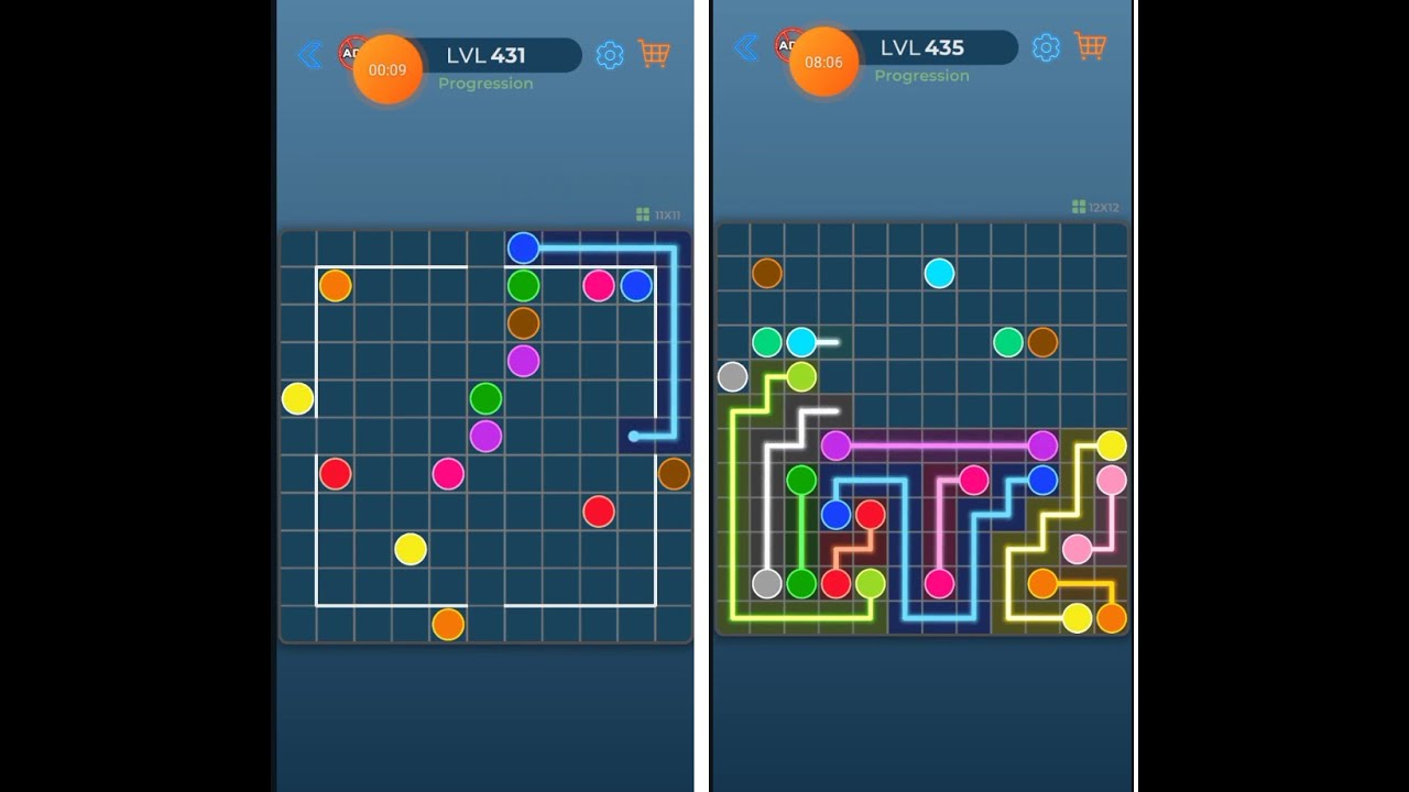 Dot Link Connect the Dots - Progression - Level 431 To Level 435 - YouTube