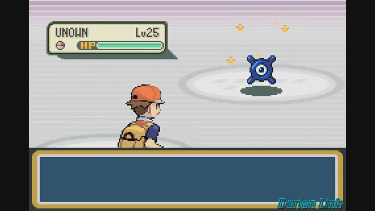 Unown-X Shiny (CAPS) - RNG in Pokemon Leaf Green - Darien Link - YouTube