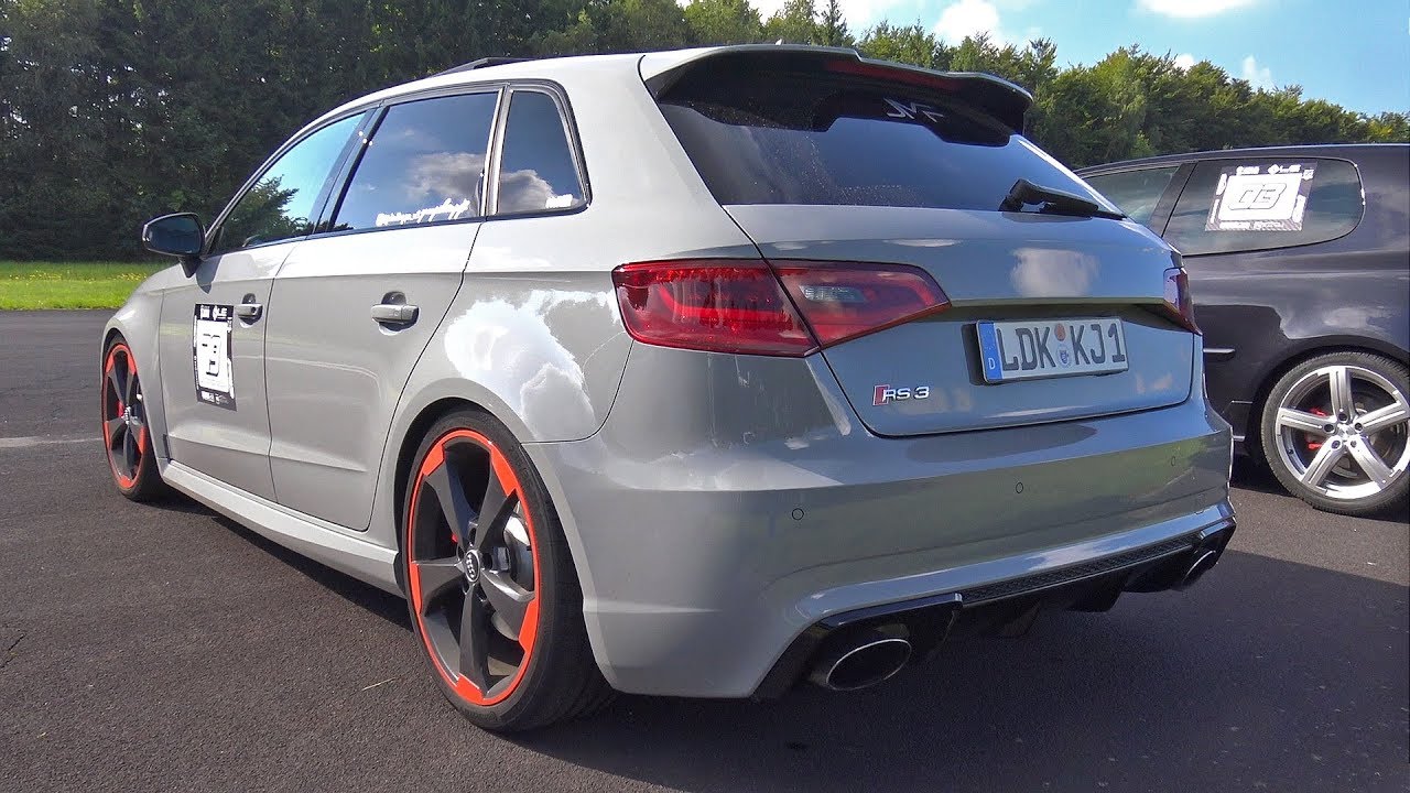 Audi RS3 Sportback w/ Valvetronic Exhaust System! REVS & DRAG RACE ...
