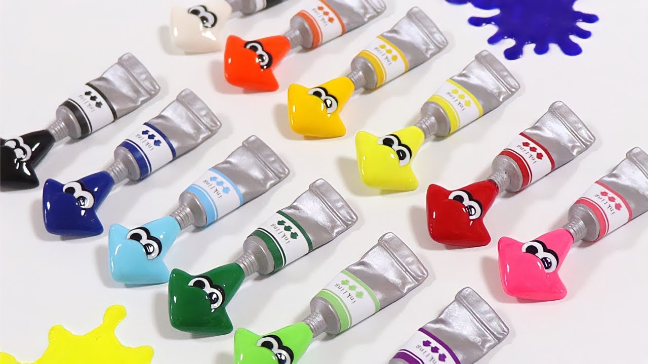 粘土 】イカ絵の具 作ってみた〜How to make Splatoon paint with polymer clay〜【スプラトゥーン3 ...
