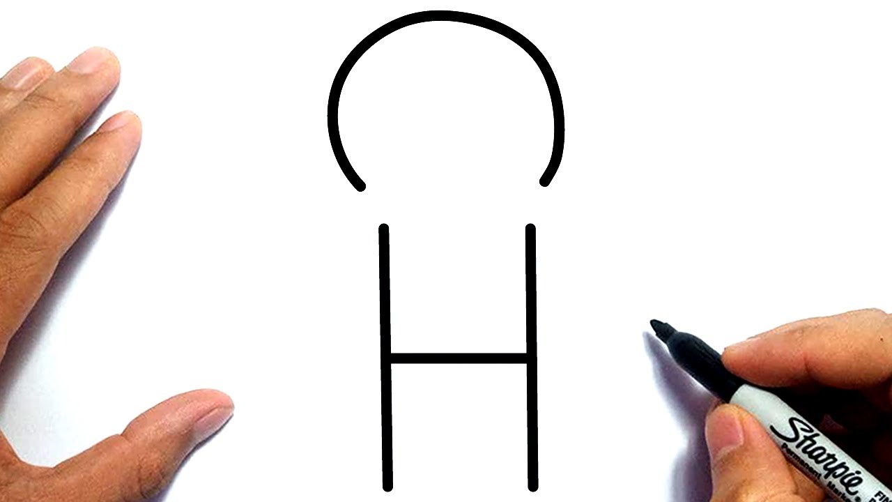 NBA Player Drawing | How To Draw James Harden Player From Letters CH ...