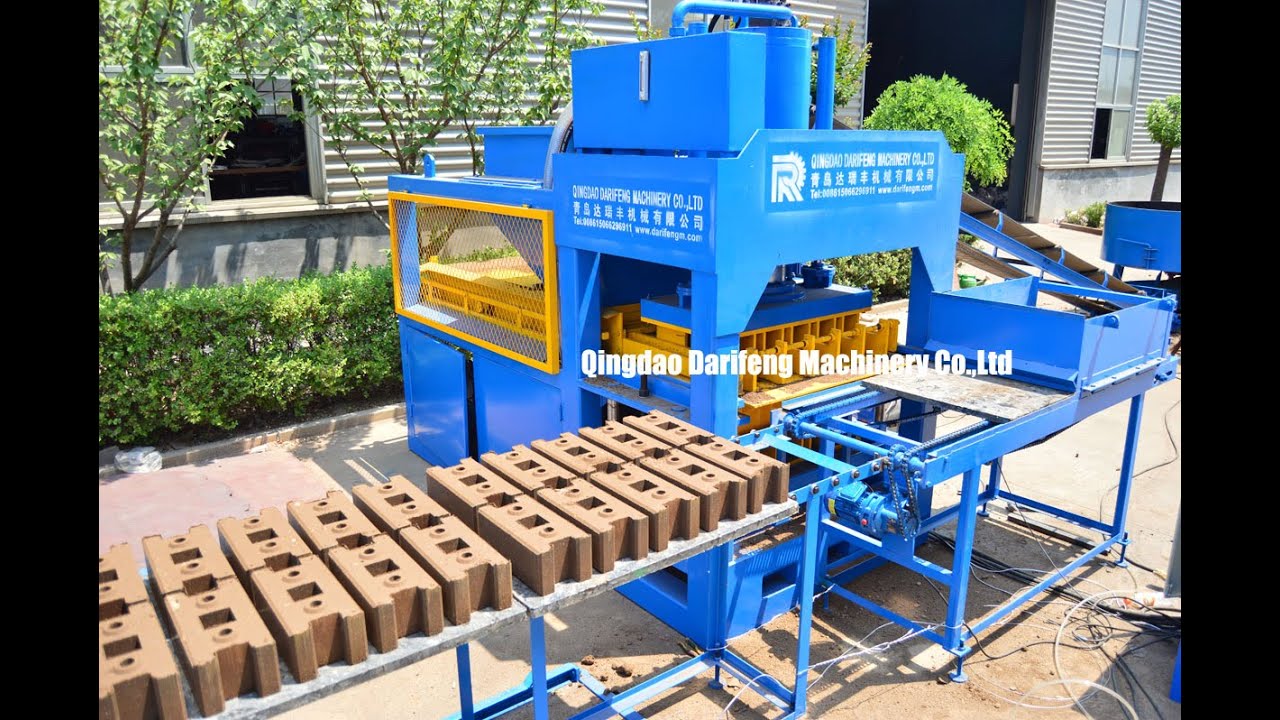 DF10-10S 500tons high pressure brick machine with stacking system - YouTube