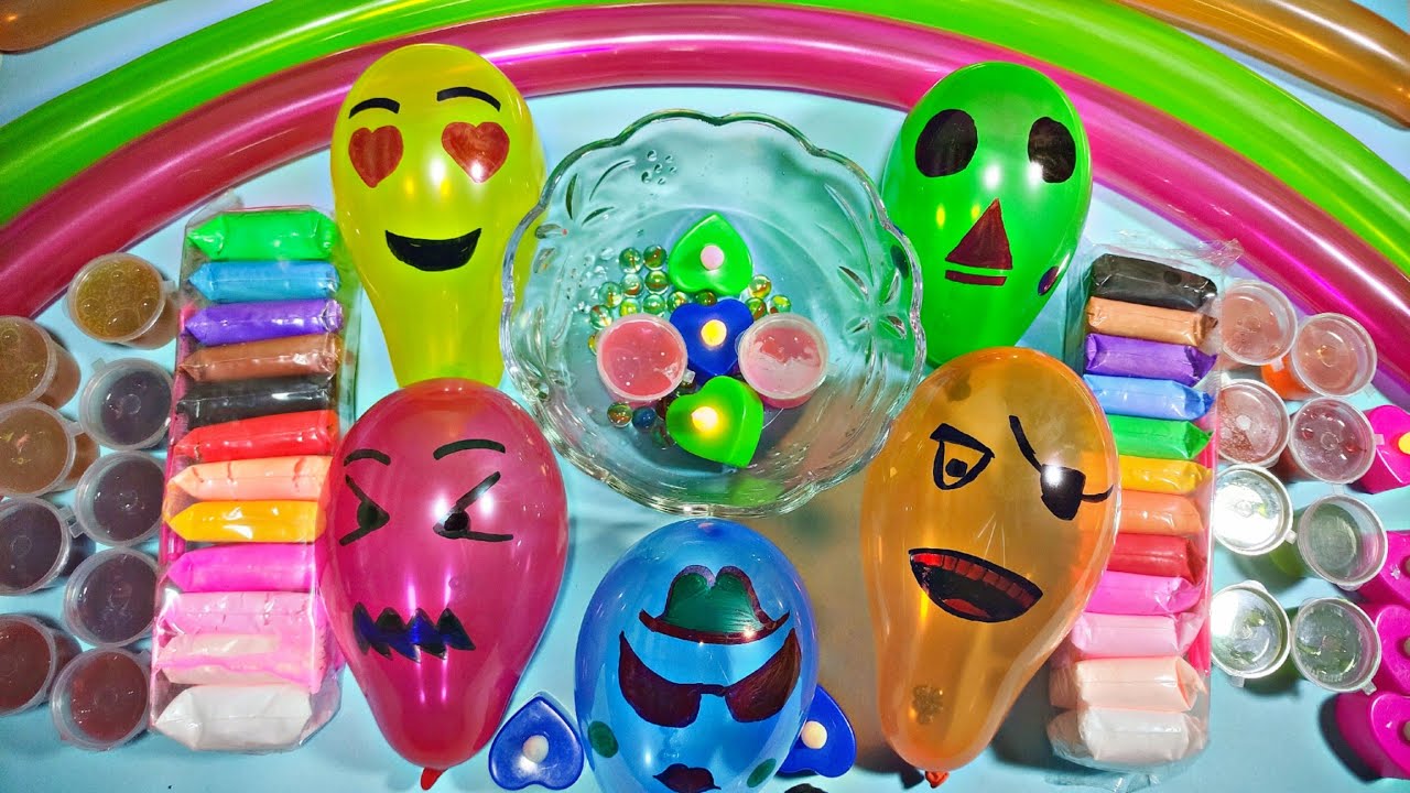 Making GLOSSY Slime with Funny Balloons - Satisfying Slime video - YouTube