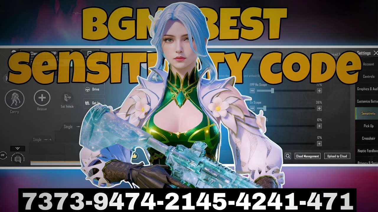 2024 BGMI BEST SENSITIVE CODE AND CONTROL ⚡ BGMI BEST SENSITIVE TODAY ⚡ ...