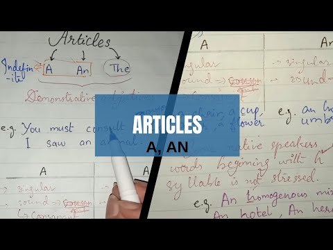 Articles | A, An | English for beginners | Basic English grammar - YouTube