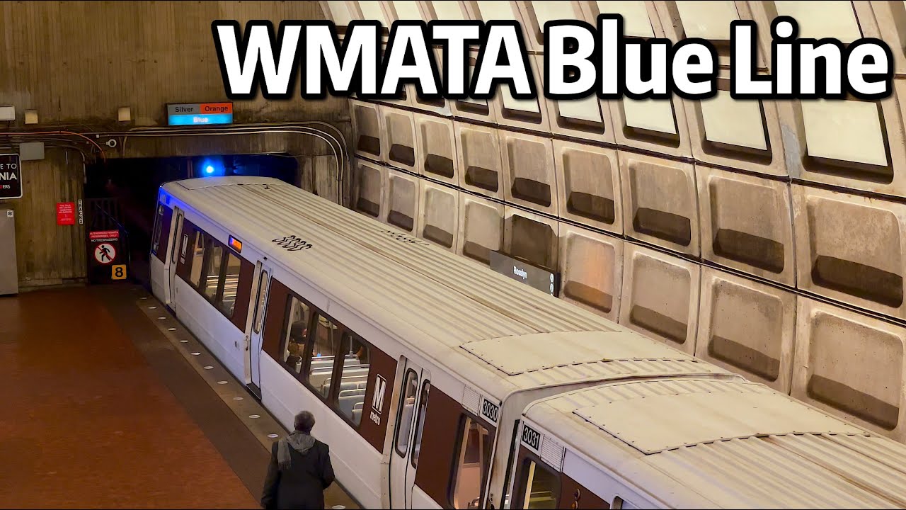⁴ᴷ⁶⁰ Washington Metro Blue Line Action - YouTube