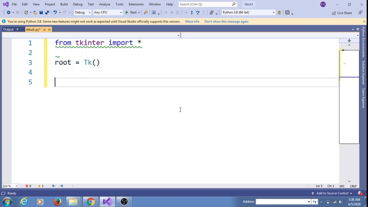 Windows Form through Tkinter - YouTube