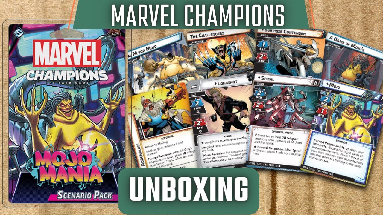 UNBOXING Mojo Mania Scenario Pack | Marvel Champions - YouTube