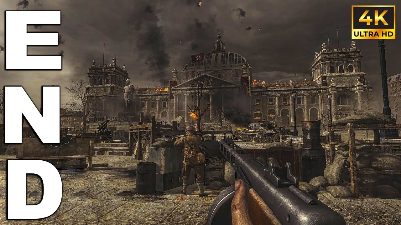 END OF REICHSTAG BUILDING | CALL OF DUTY 1 PC 4K GAMEPLAY | FINAL PART ...