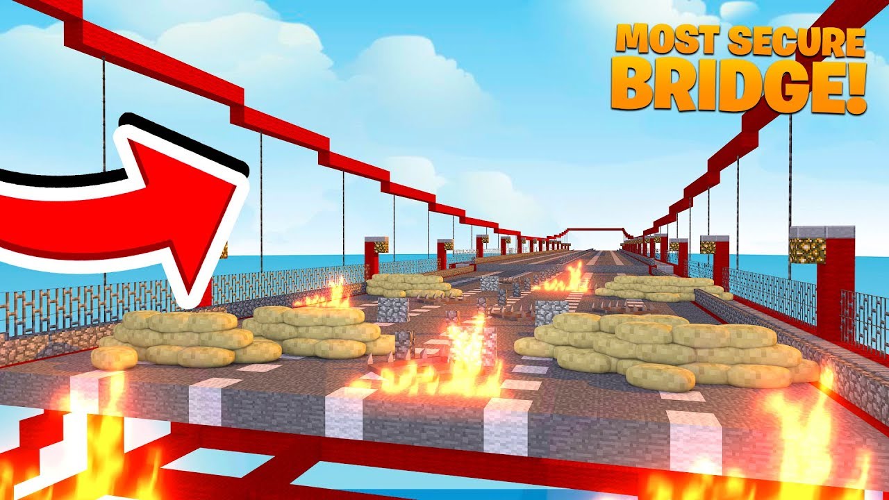 CROSS THE WORLD'S HARDEST BRIDGE CHALLENGE! - Minecraft Traps - YouTube