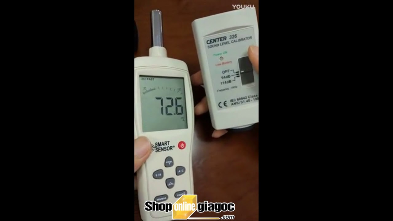 Máy Đo Độ Ồn Âm Thanh Smart Sensor AS824 - YouTube