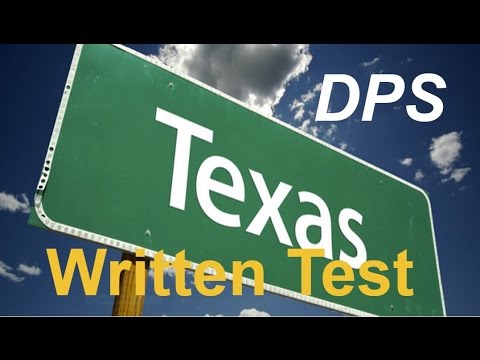 Texas DPS Test Questions #1 for Permit Practice and Driver's License ...
