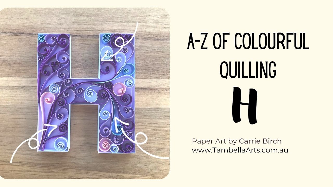 H Quilling Tutorial - YouTube
