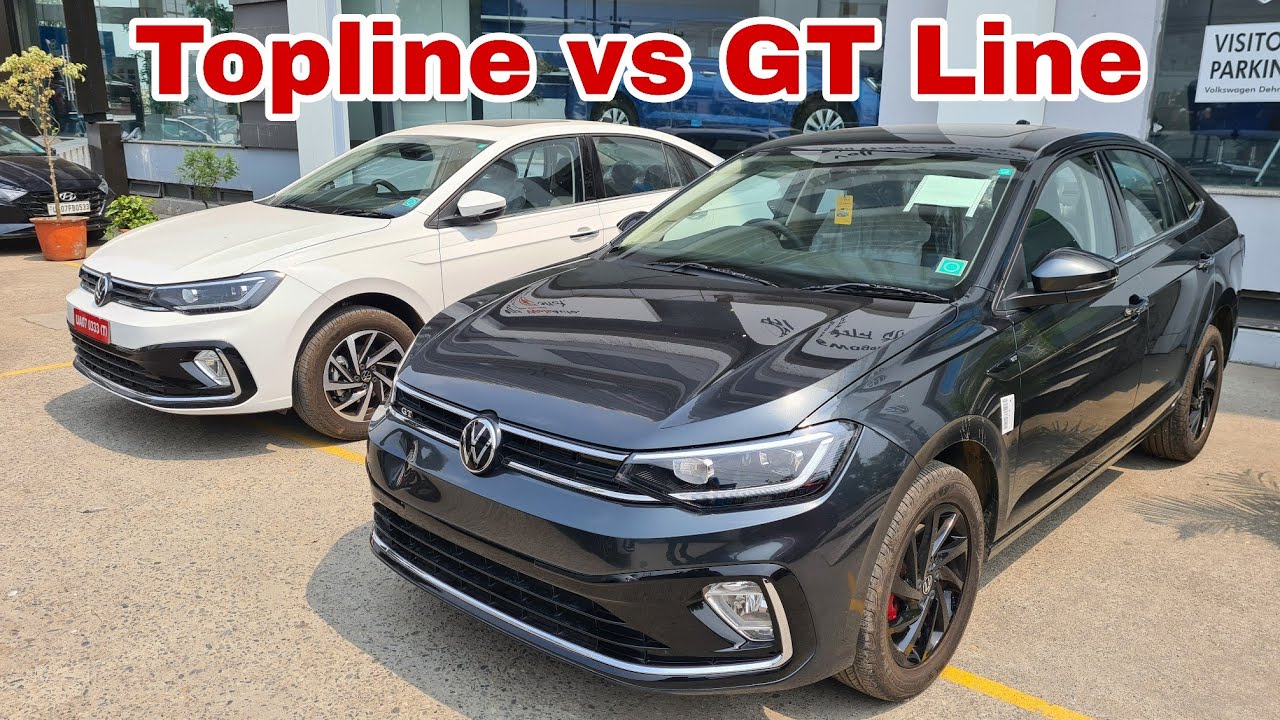 Volkswagen Virtus Top Line vs GT || Virtus top line vs GT line ...