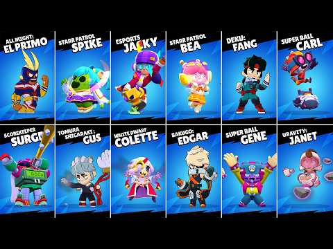 DAMIAN, BOLT, STARR NOVA & ALL NEW SKINS WINNING ANIMATION #brawltalk #brawlstars