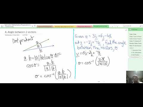 5 Angle between 2 vectors - YouTube