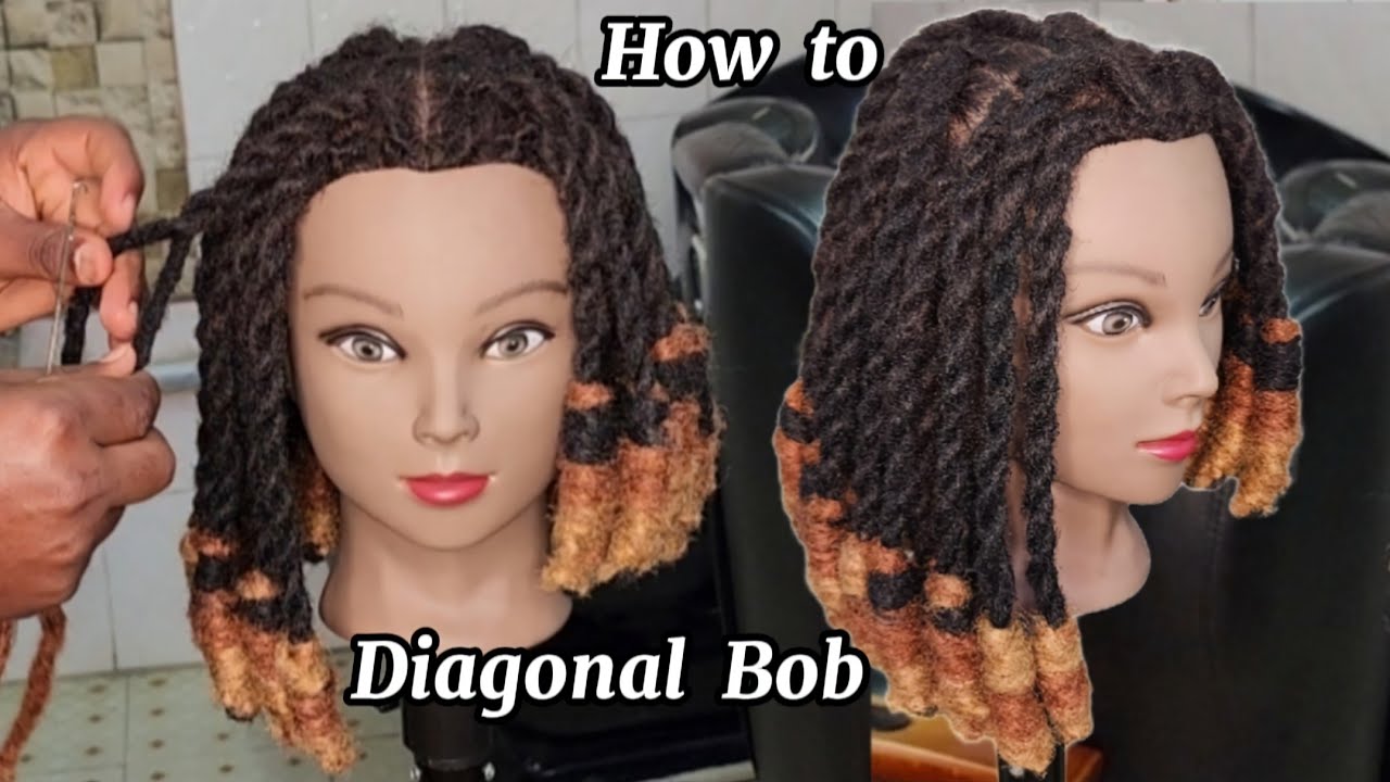 "Unlock the Style: Mastering the Knotted Twist-Out Diagonal Bob for ...