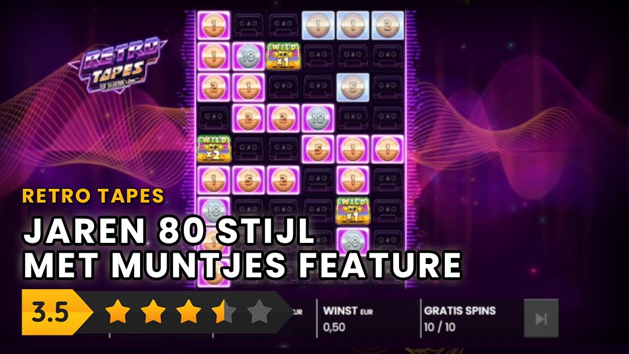 Gokkast Review: Retro Tapes (Push Gaming) - YouTube