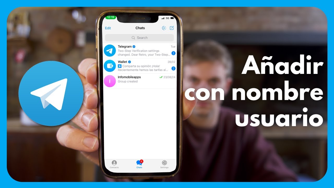 Cómo añadir a alguien en Telegram por nombre de usuario - YouTube