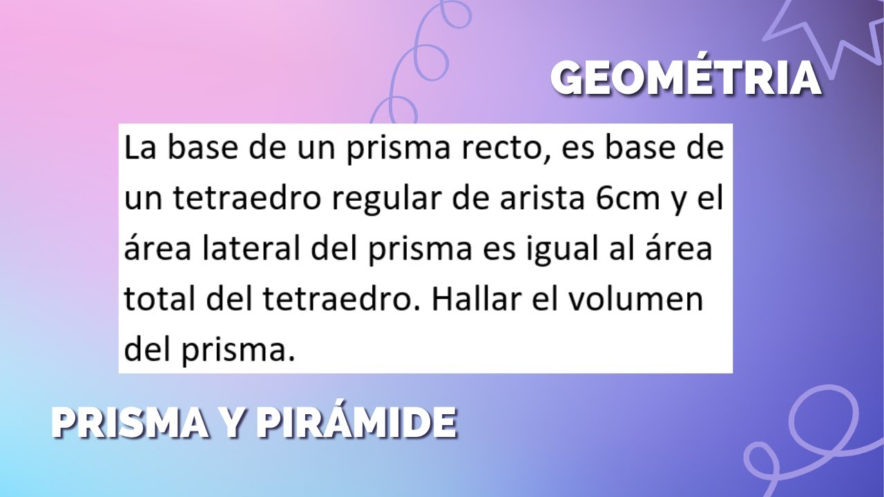 Prisma y Pirámide | Geometría - Ejercicio 1 - YouTube