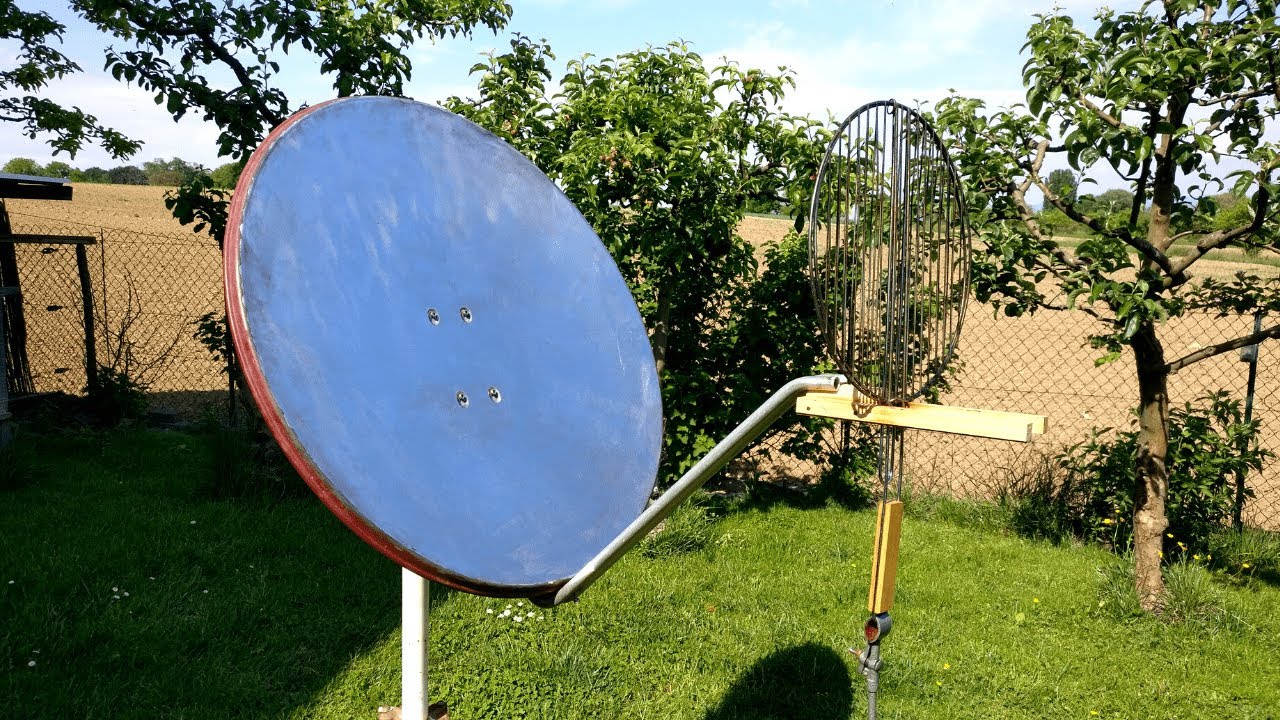 Home made parabolic solar cooker - YouTube