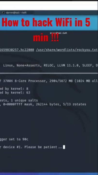How to #hack #wifi in 5 mins #cybersecuritytutorial - YouTube
