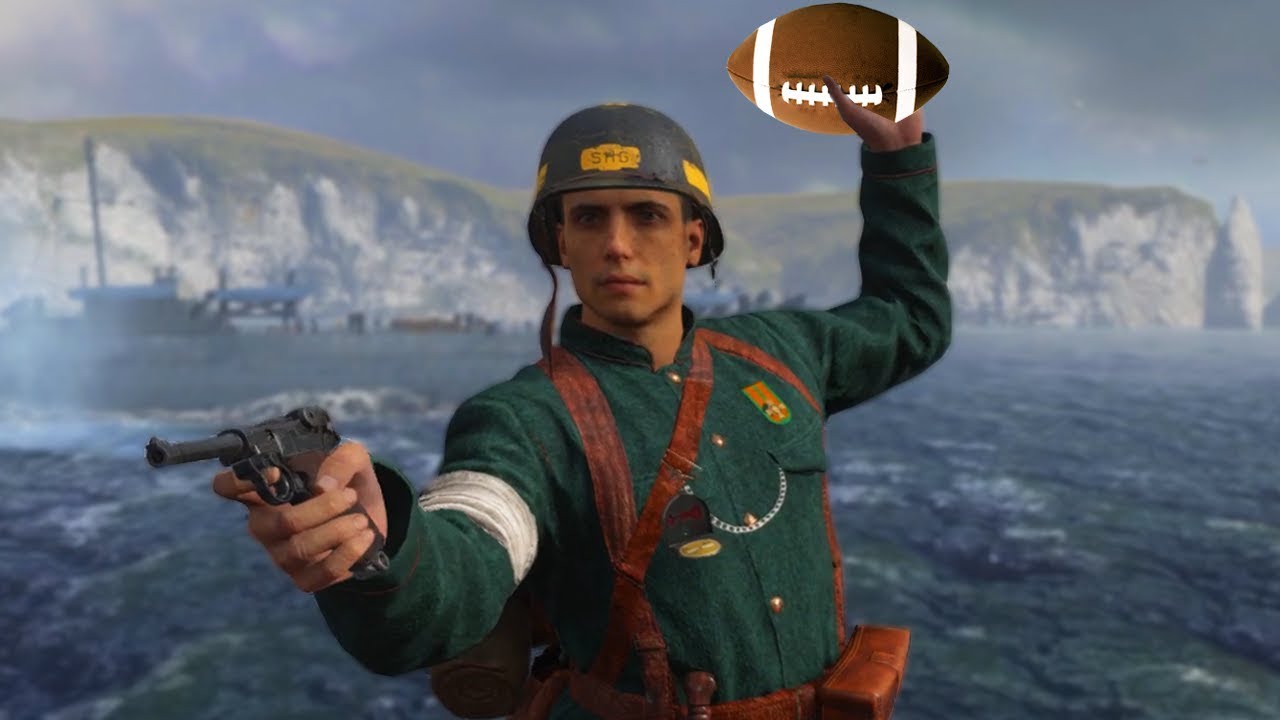 PLAYING FOOTBALL in COD WW2! (Funny Custom Game) - YouTube
