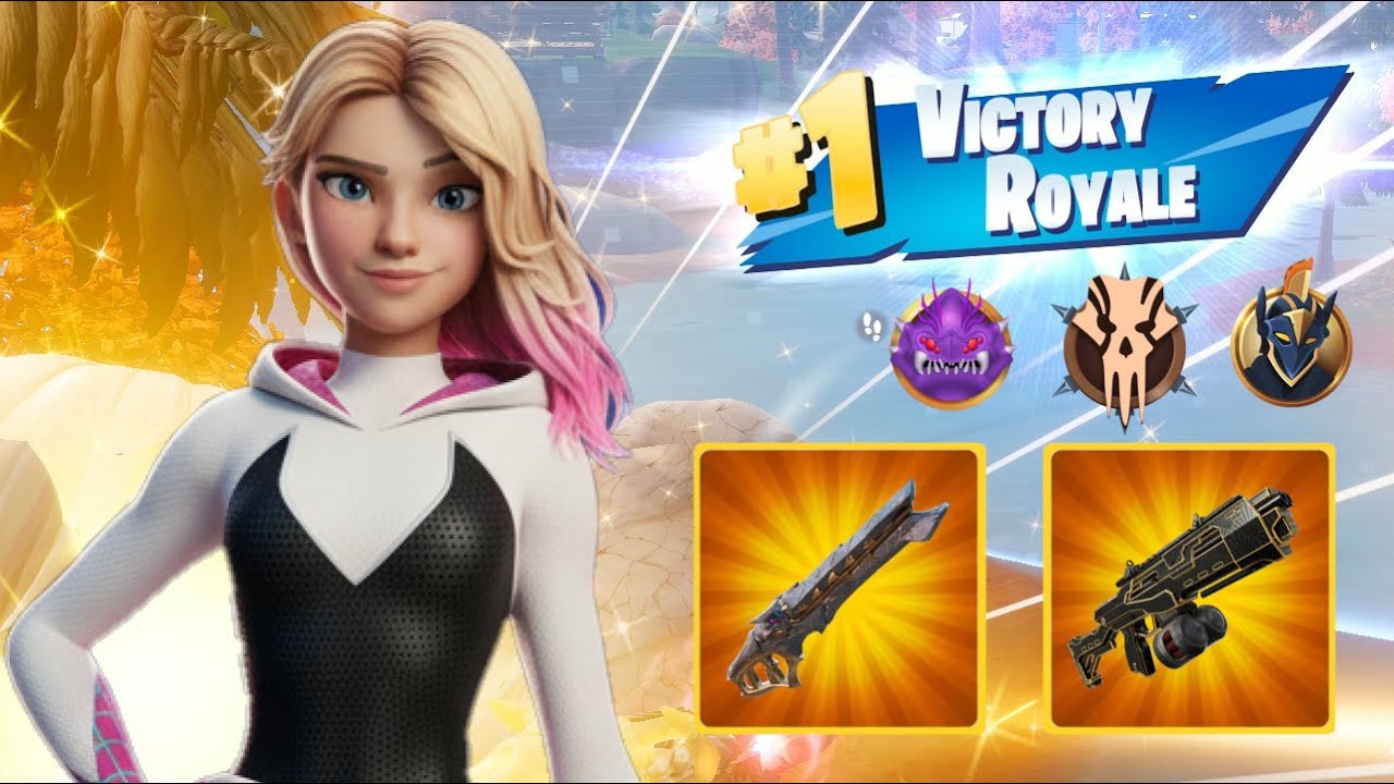 8 Eliminations! Blitz Royale as Spider-Gwen using Spire Rifle and Lawless Twinfire Slap Shotgun ...